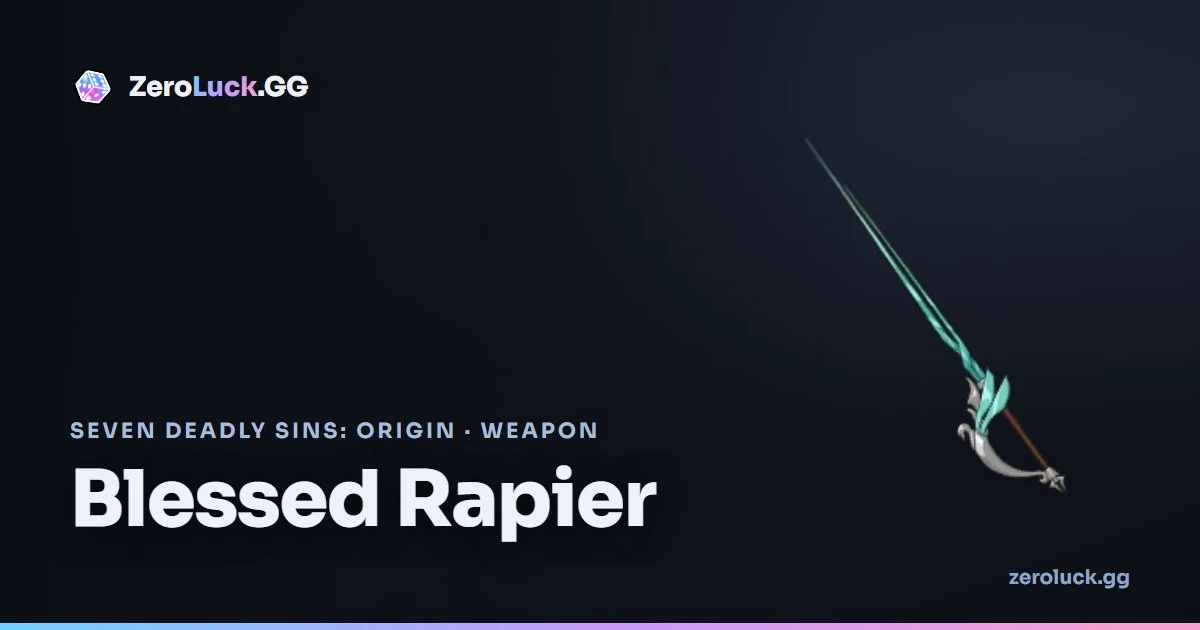 Blessed Rapier — passive & crafting (7DSO)